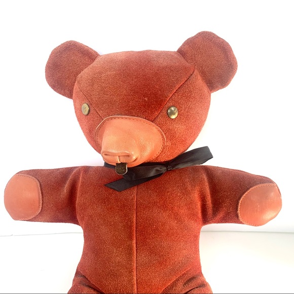 Other | Genuine Leather Teddy Bear | Poshmark